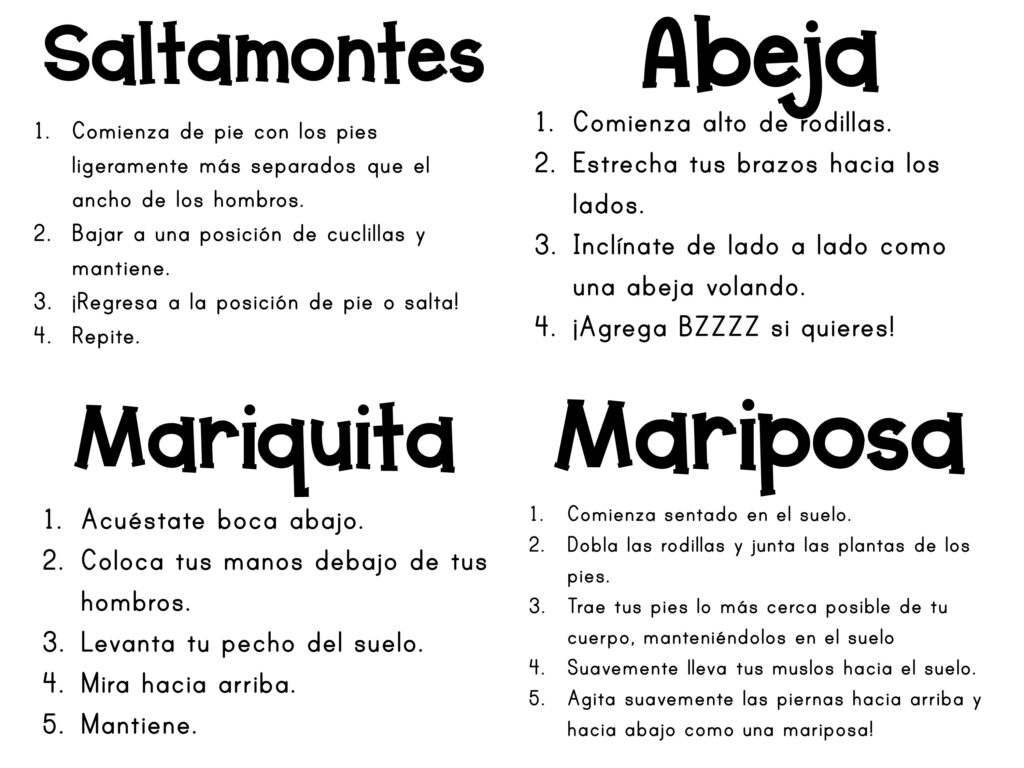 Insect, Bugs, and Creepy Crawlers Yoga Clips - Spanish Version - Pink ...