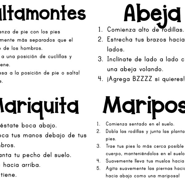 Insect, Bugs, and Creepy Crawlers Yoga Clips - Spanish Version - Pink ...