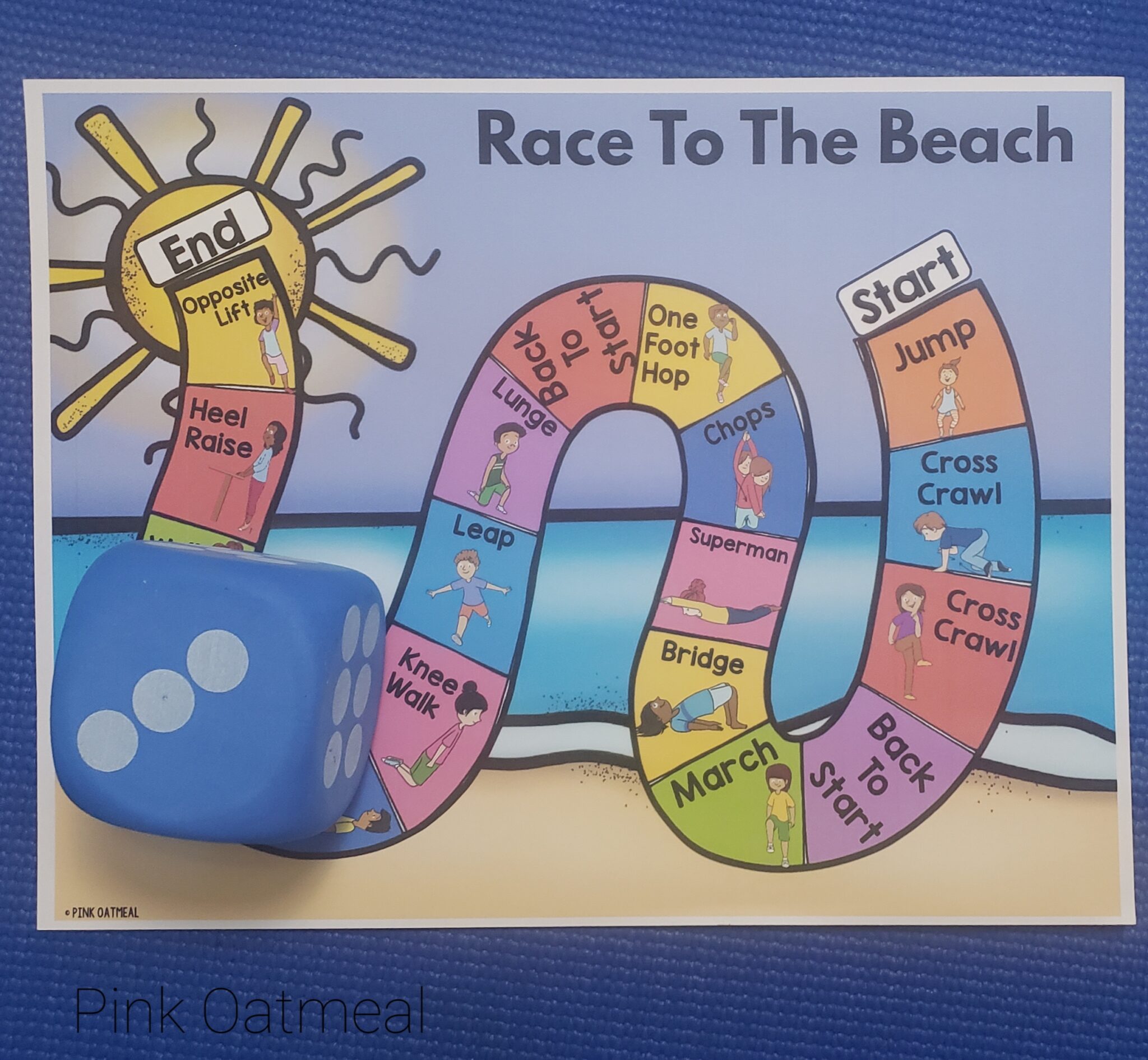 Summer Themed Movement Games - Pink Oatmeal Shop