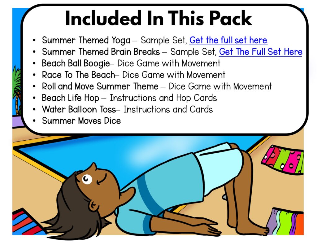 Summer Themed Movement Games - Pink Oatmeal Shop