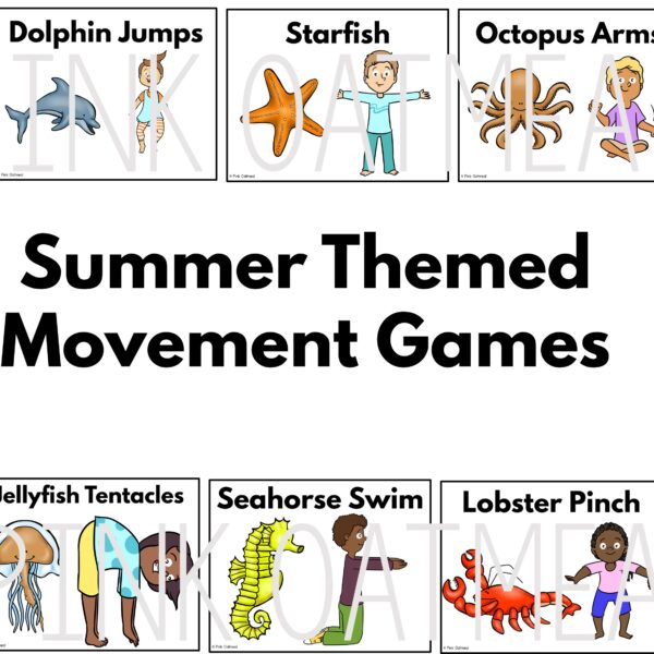 Summer Themed Movement Games - Pink Oatmeal Shop