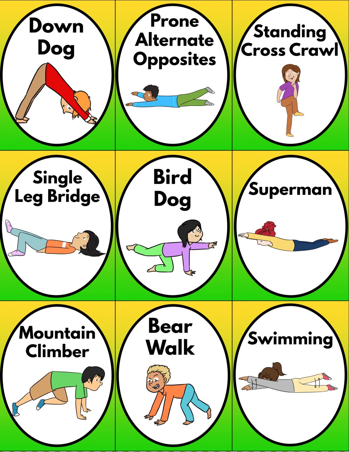 Core Strength Bingo - Pink Oatmeal Shop