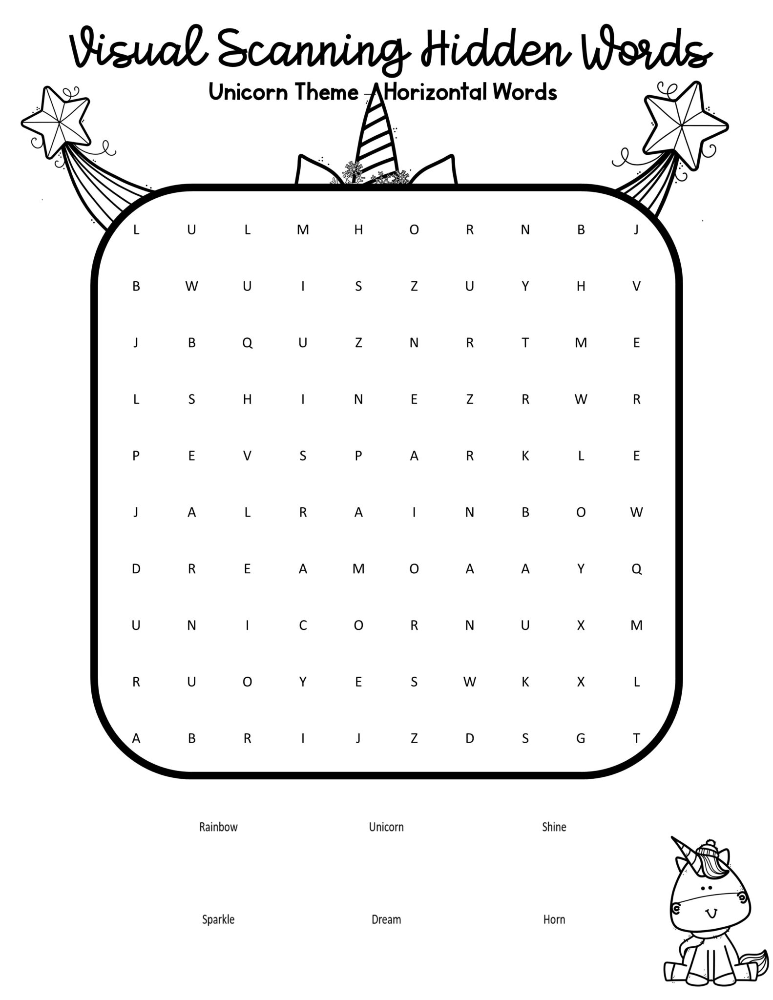 Hidden Word Visual Scanning - Pink Oatmeal Shop