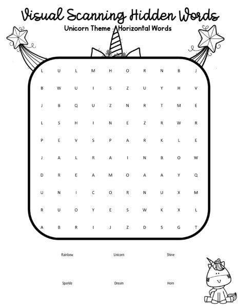 Hidden Word Visual Scanning - Pink Oatmeal Shop