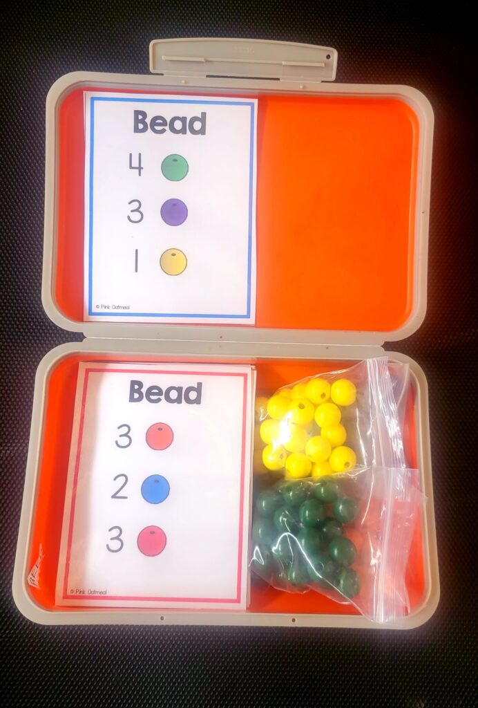 Beading Task Cards - Pink Oatmeal Shop