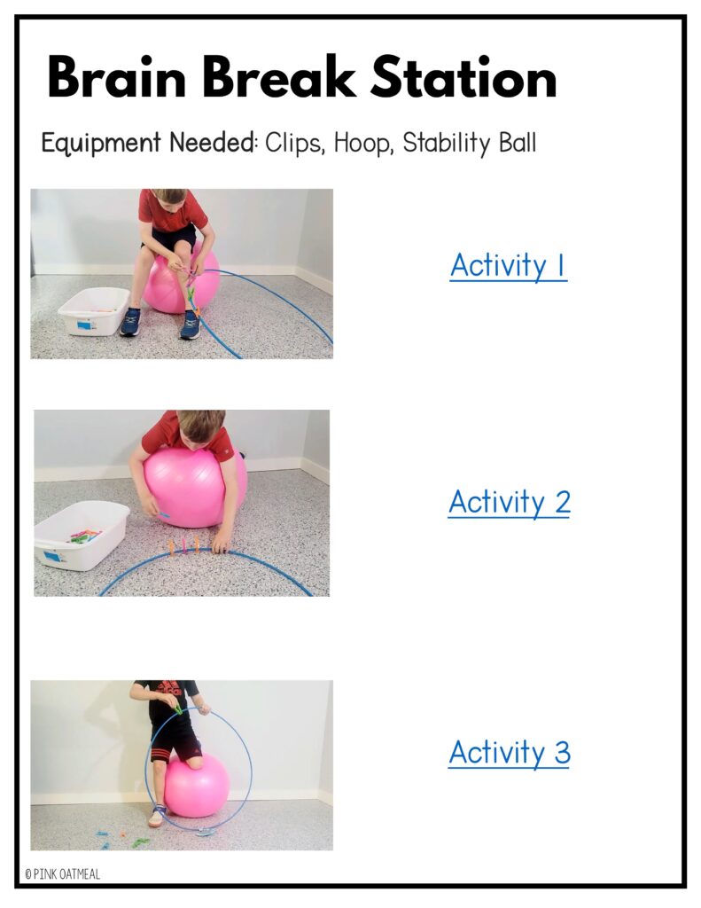 Brain Break Stations - Pink Oatmeal Shop