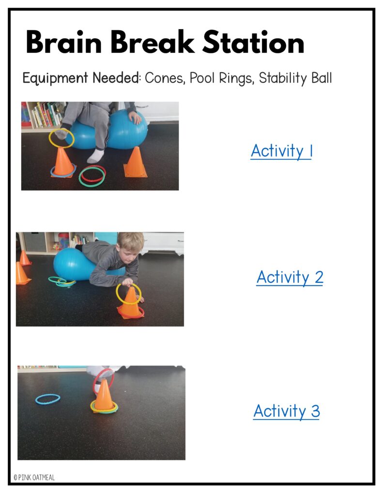 Brain Break Stations - Pink Oatmeal Shop