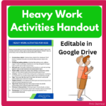 Heavy Work Activities Handout - Editable - Pink Oatmeal Shop