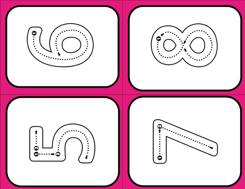 Number Games - Count, Match and Trace - Pink Oatmeal Shop