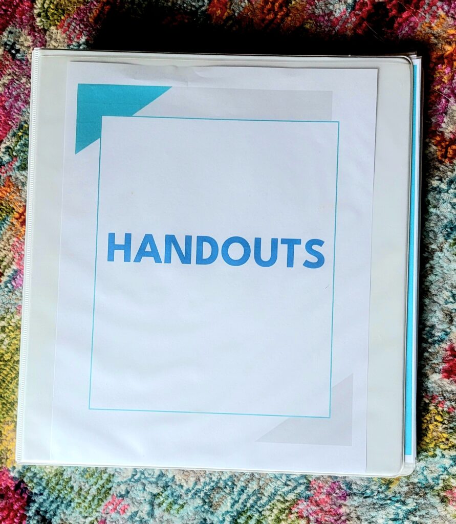 Handout Binder Cover -Editable Text - Pink Oatmeal Shop