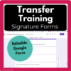 Transfer Training Form - Pink Oatmeal Shop