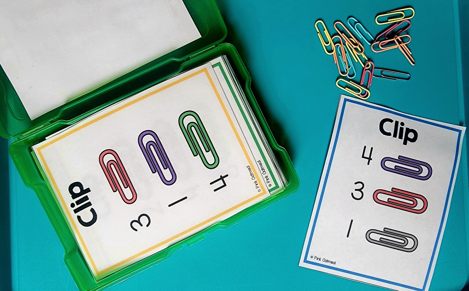 Paper Clip Task Cards - Pink Oatmeal Shop