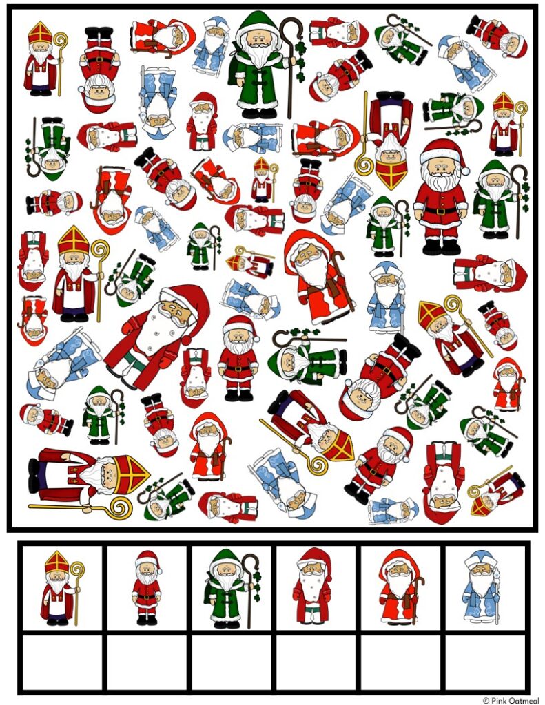 Santas Around The World Form Constancy - Pink Oatmeal Shop