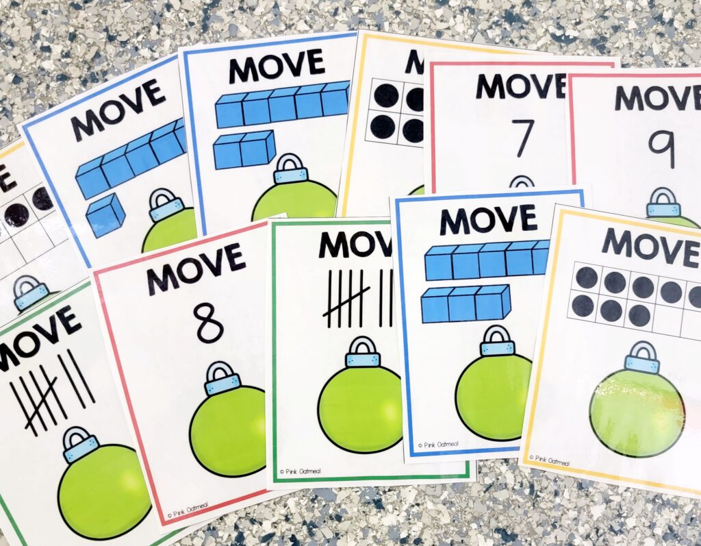 Christmas Ornament Task Cards - Pink Oatmeal Shop