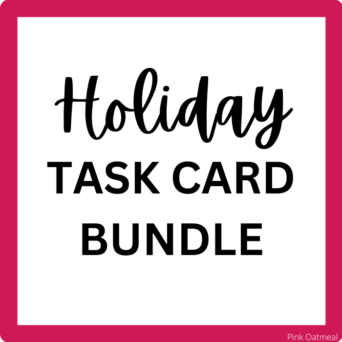 Holiday Task Card Bundle - Pink Oatmeal Shop
