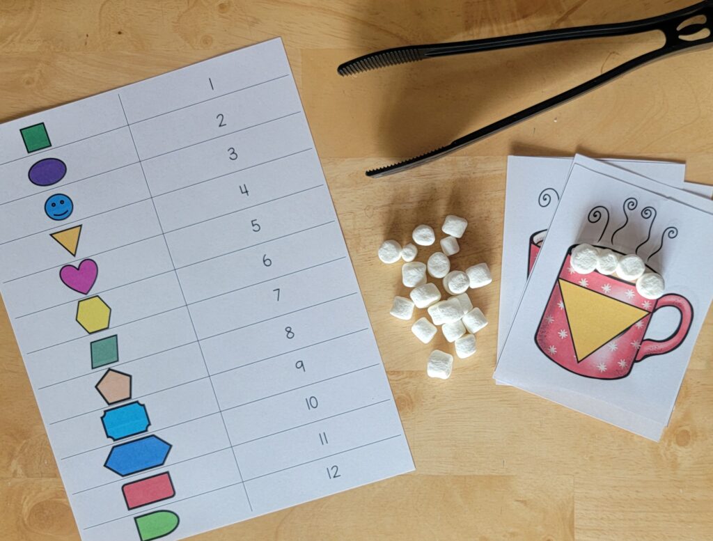 Hot Chocolate Marshmallow Moves Fine Motor - Pink Oatmeal Shop