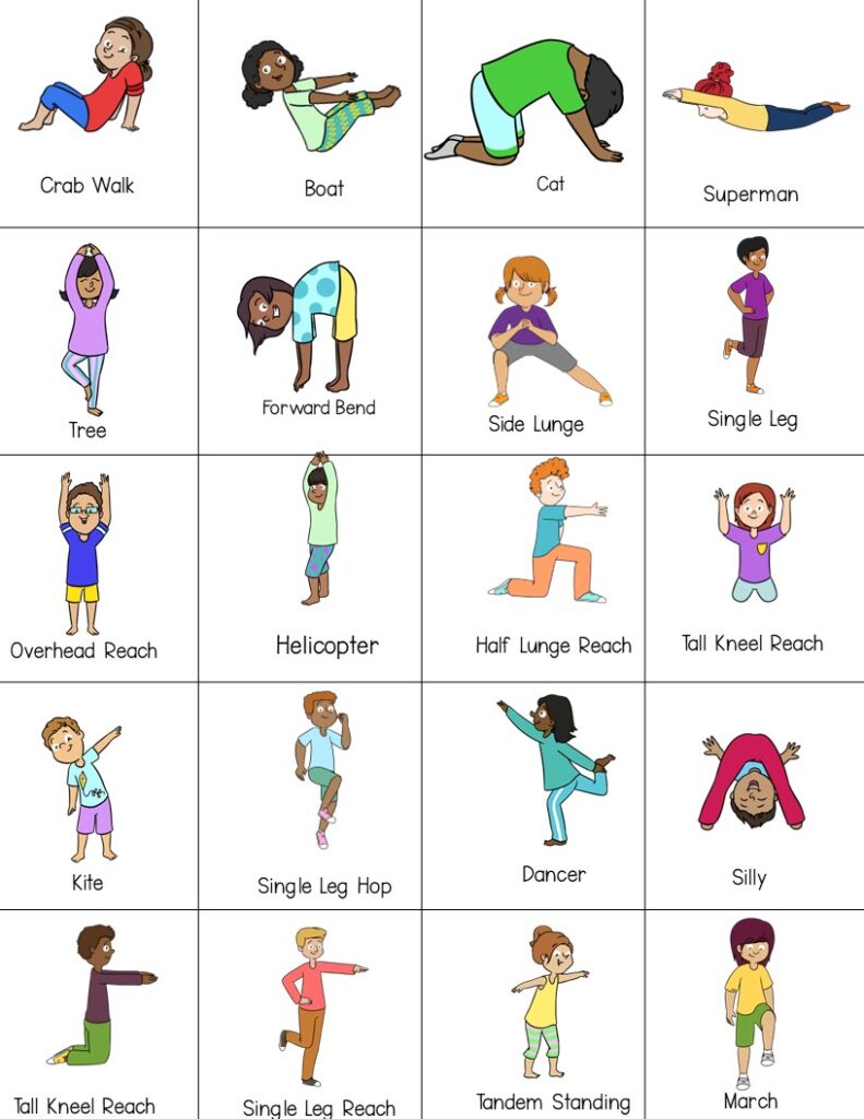 Exercise Visual Schedule - Pink Oatmeal Shop