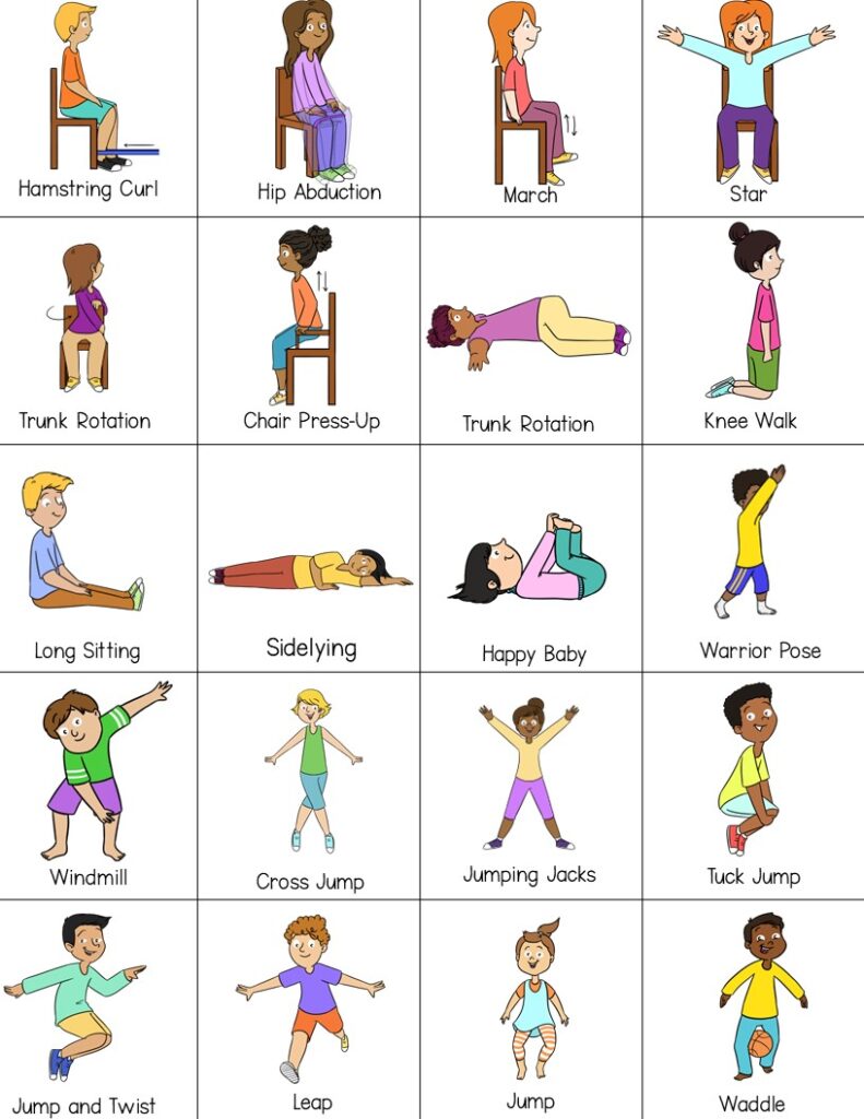 Exercise Visual Schedule - Pink Oatmeal Shop