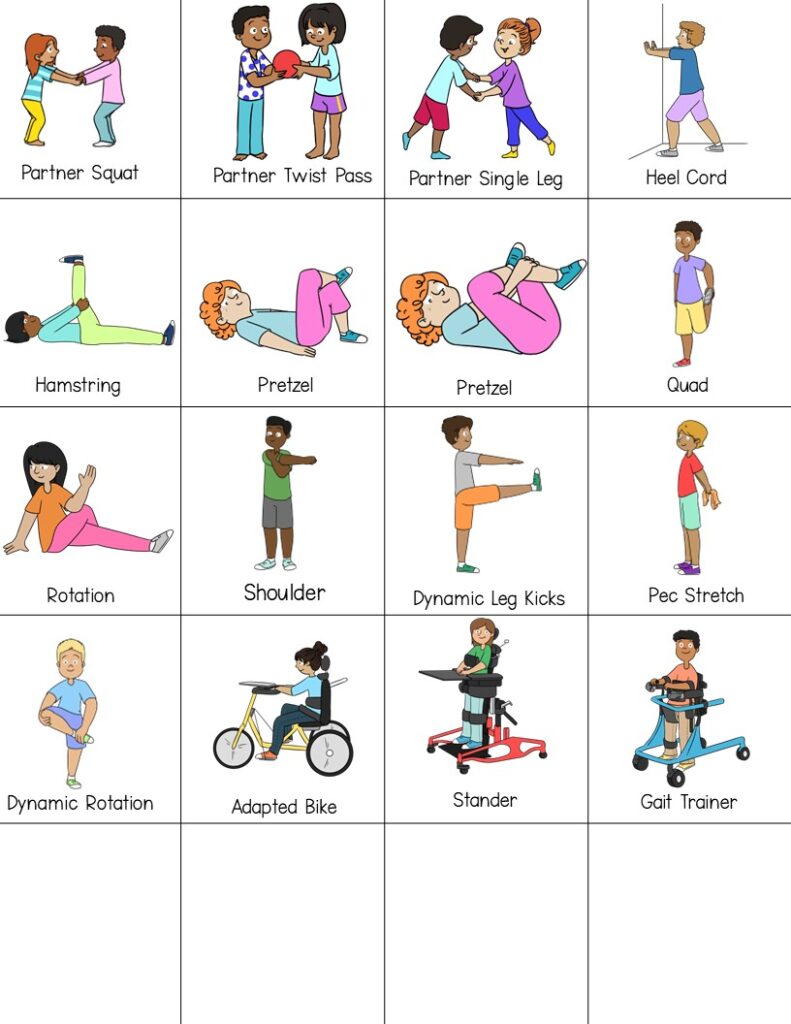 Exercise Visual Schedule - Pink Oatmeal Shop