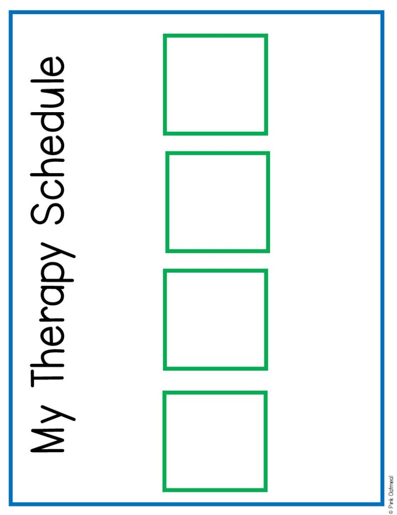 Exercise Visual Schedule - Pink Oatmeal Shop
