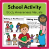 School Activity Body Awareness Visuals - Pink Oatmeal Shop