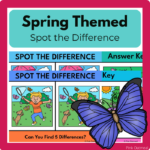 Spring Themed Spot The Difference - Pink Oatmeal Shop