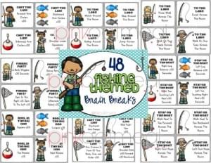 Fishing Themed Brain Breaks - Pink Oatmeal Shop