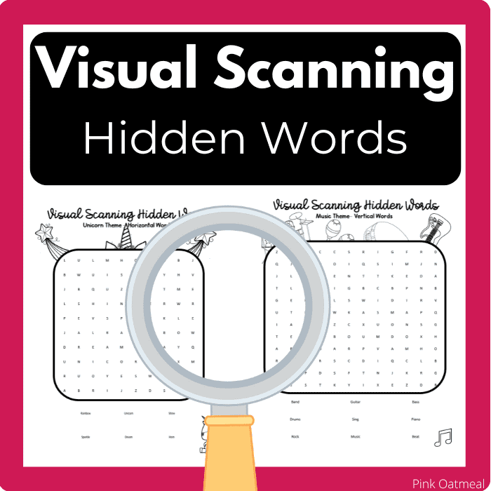 Hidden Word Visual Scanning - Pink Oatmeal Shop