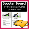 Scooter Board Task Cards - Editable - Pink Oatmeal Shop